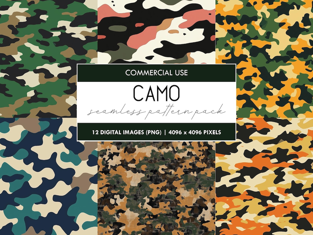 Camouflage Pattern, Seamless Patterns, Camo Military Digital Paper ...
