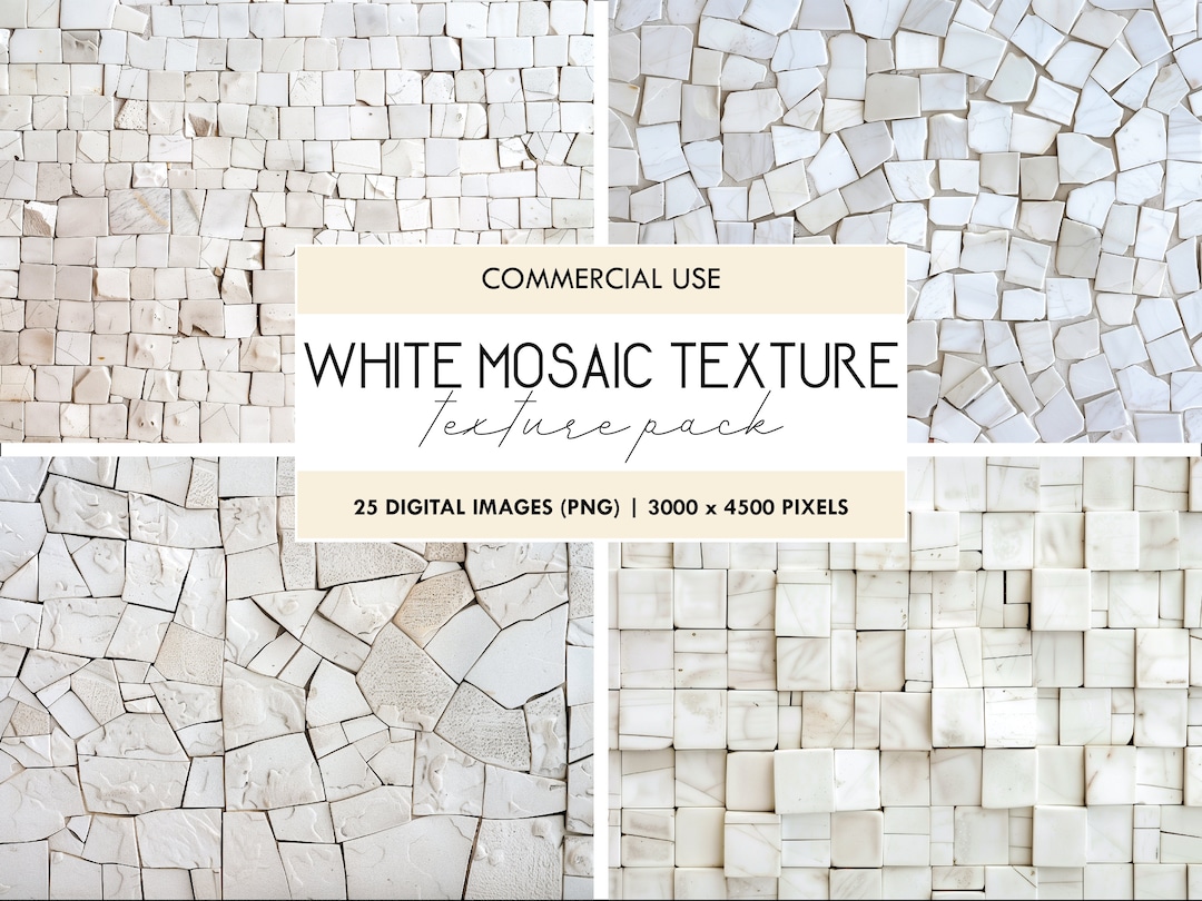 White Mosaic Texture: Beige Tile Graphics (digital Download) - Etsy