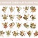Vintage Christmas Fairies Clipart: Retro Ephemera Graphics (PNG) - Etsy