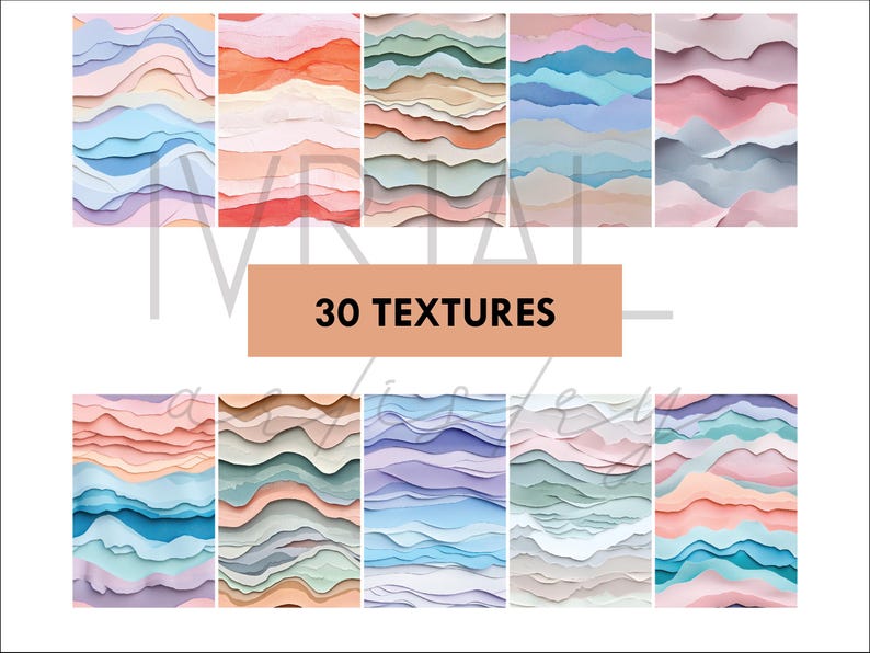 Pastel Paper Landscape Texture: Abstract Digital Graphics (PNG) - Etsy