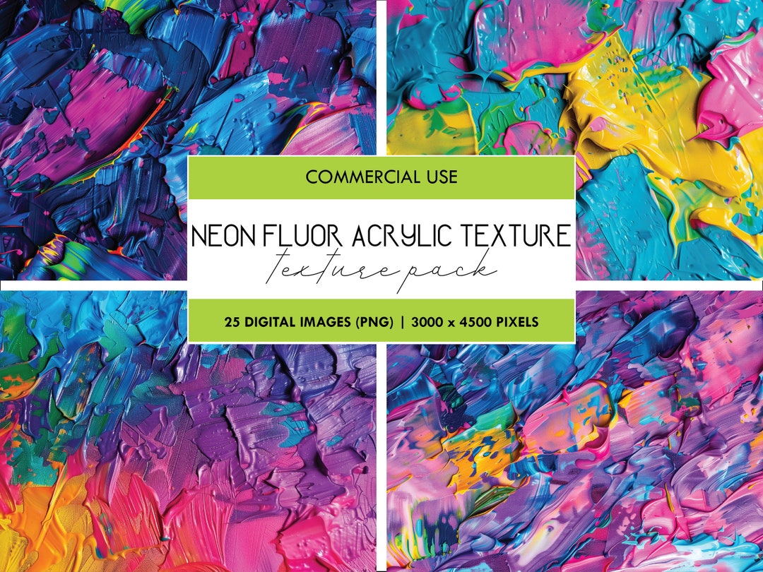 Modern Neon Fluor Texture, Rainbow Background Texture, Digital Craft ...