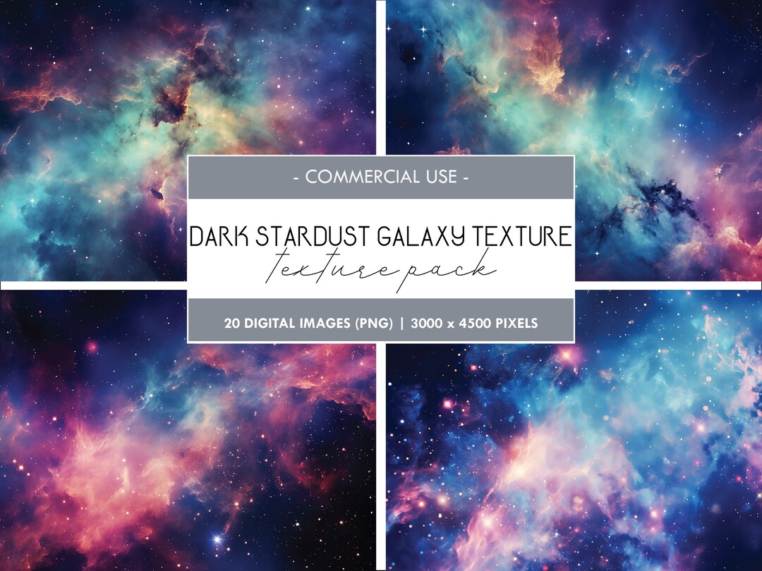 Dark Stardust Galaxy Texture, Digital Paper Print, Craft Paper, Digital ...