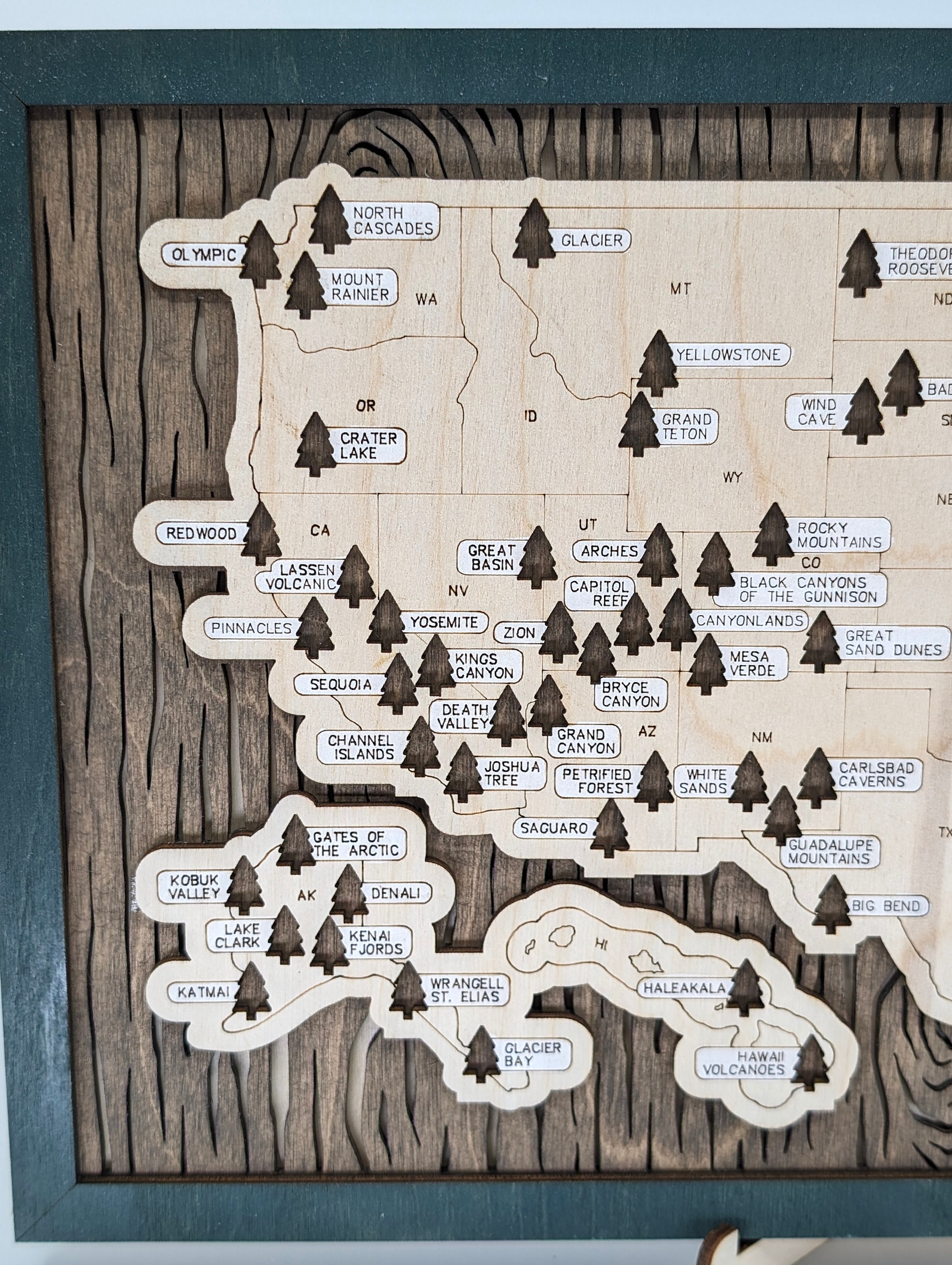 National Parks Adventure Map - Etsy