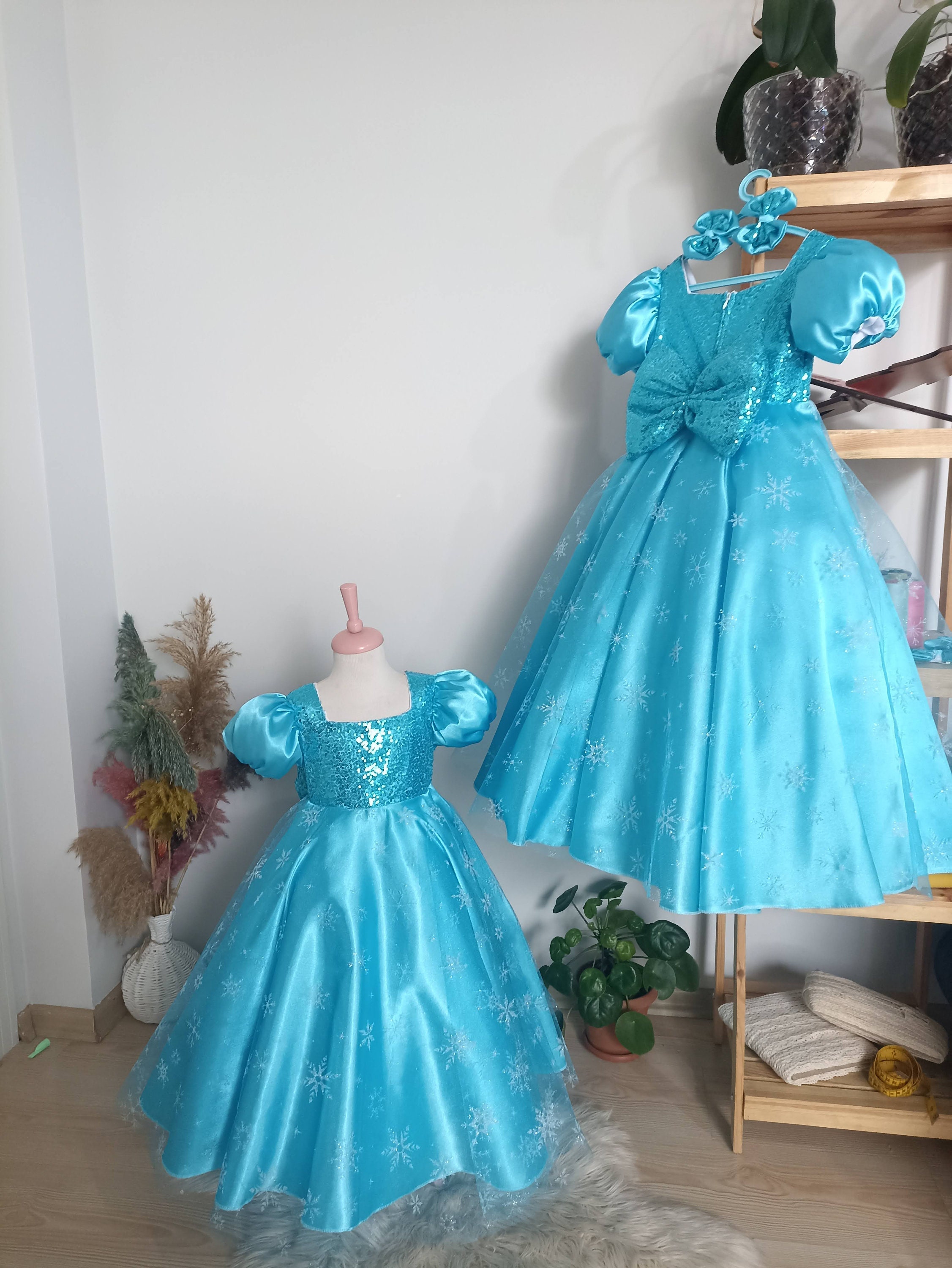 Elsa Costume, 1st Birthday Dress, Snow Queen Princess Dress, Gift for ...