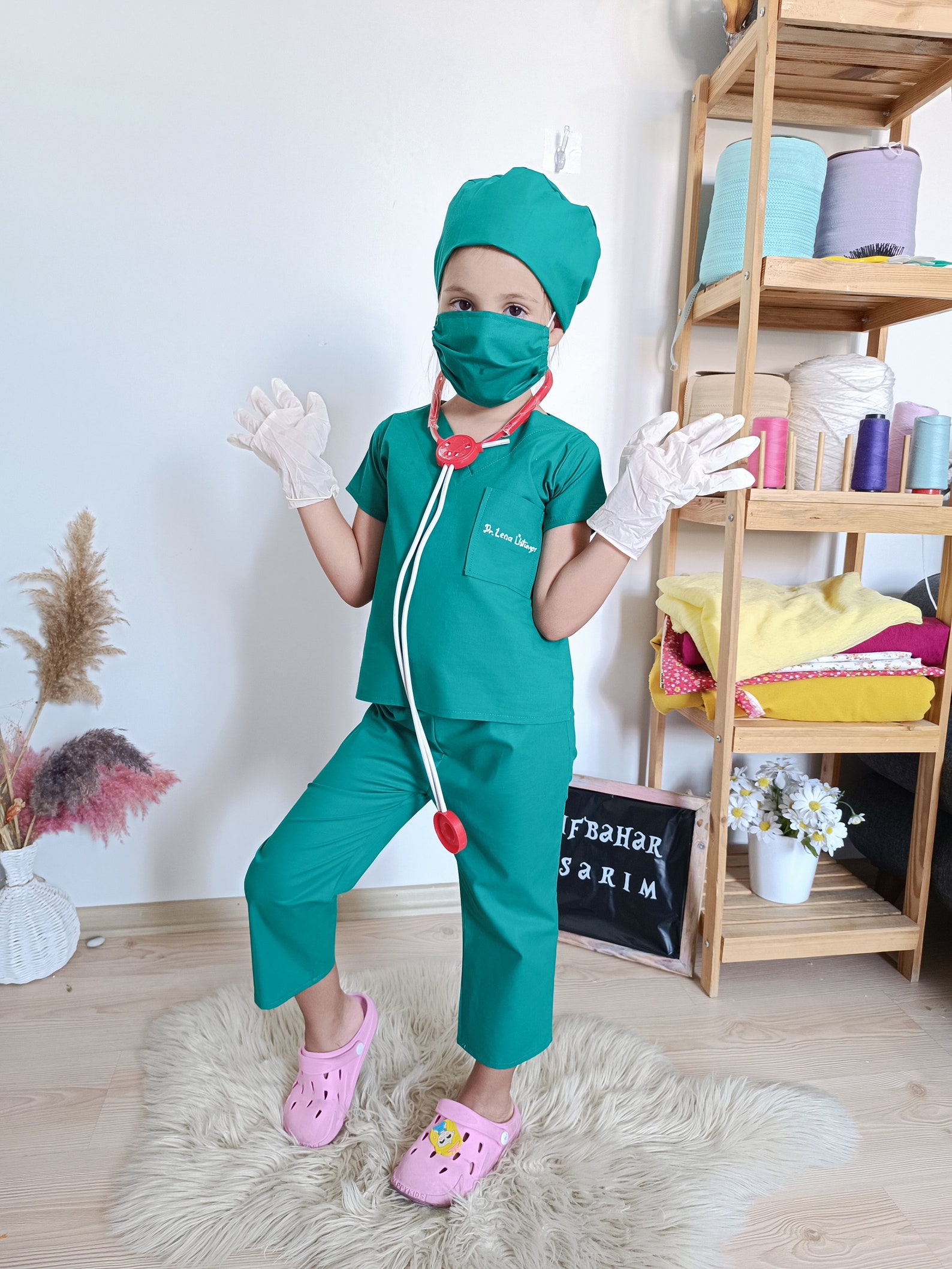 Personalized Doctor Costume for Kids, Gift for Baby Girl, Kids Vet ...