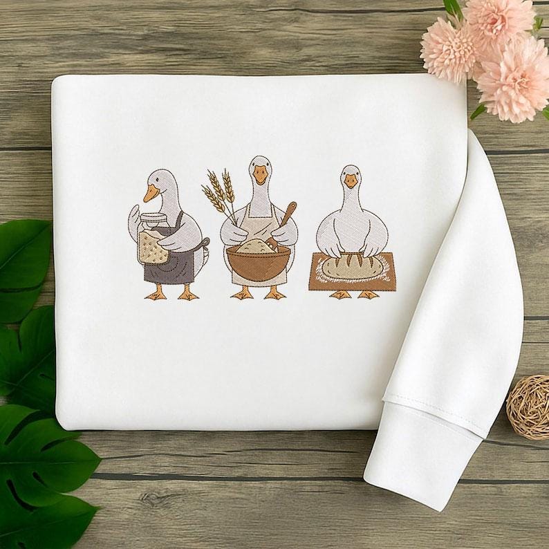 Goose Sourdough Embroidery File, Bread Baking (digital Download) - Etsy