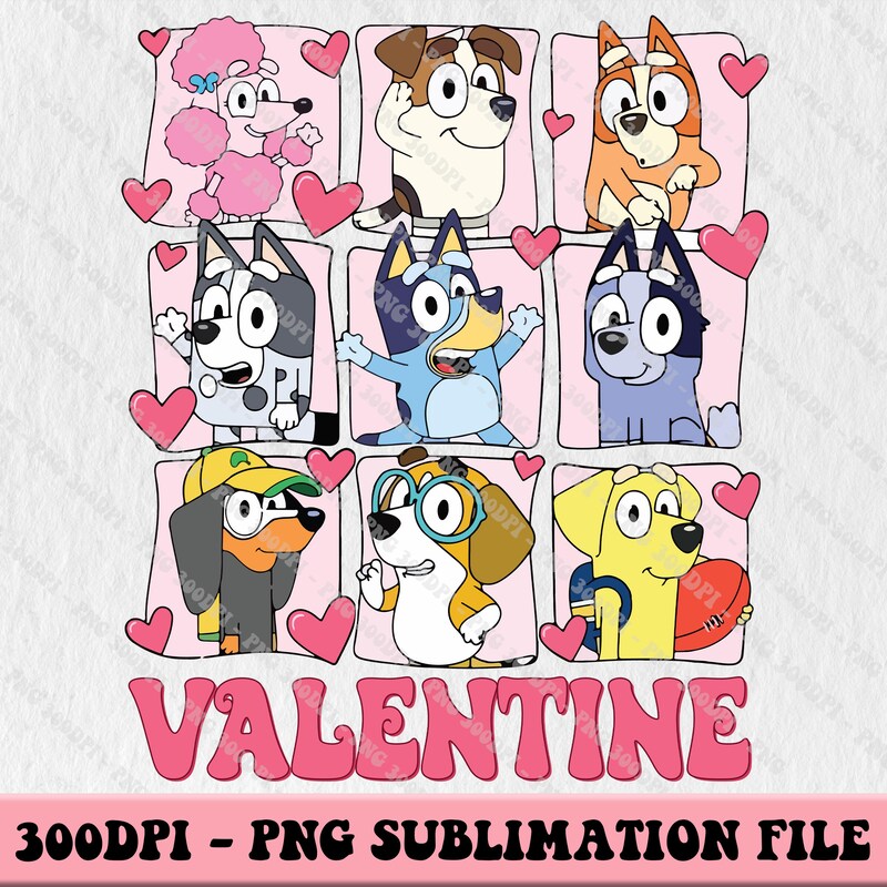 Bluey Valentines Day Png - Etsy