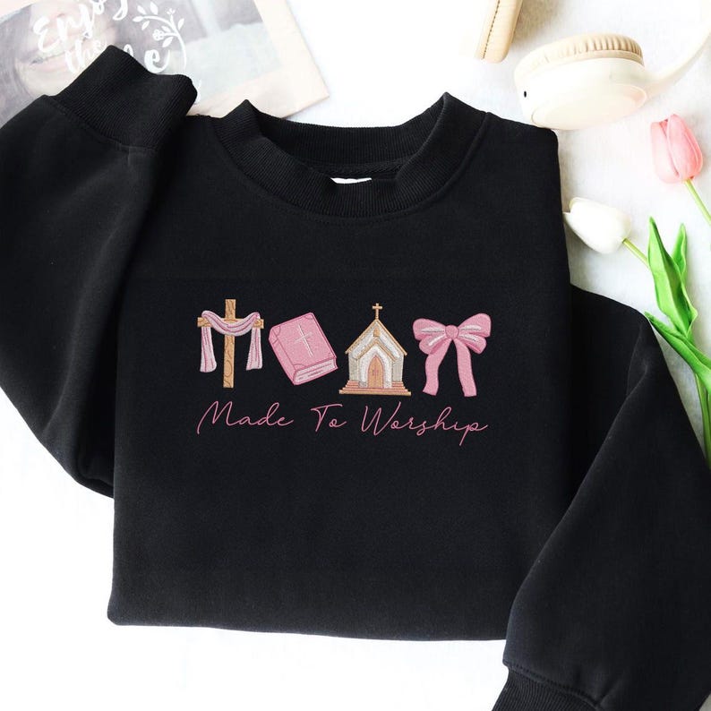 Made to Worship Embroidery Design, Christian Scripture (digital ...