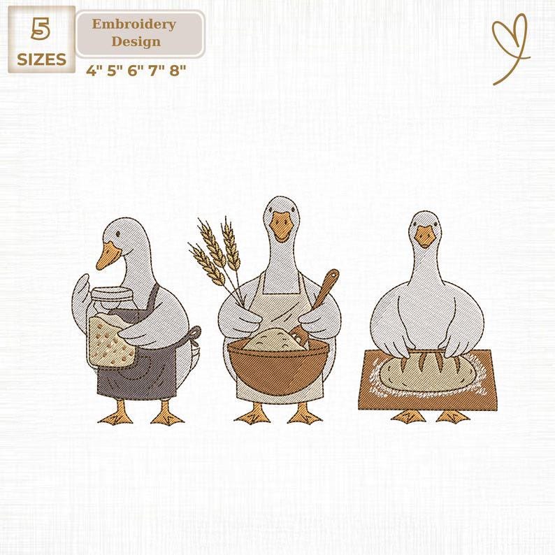 Goose Sourdough Embroidery File, Bread Baking (digital Download) - Etsy