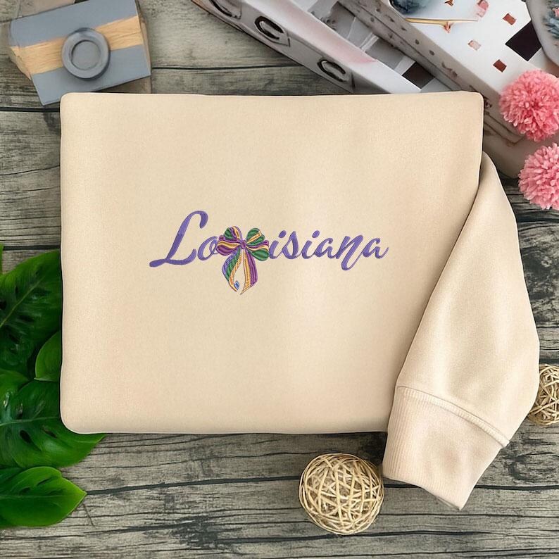 Coquette Bow Louisiana Machine Emboidery File, Coquette Mardi Gras ...