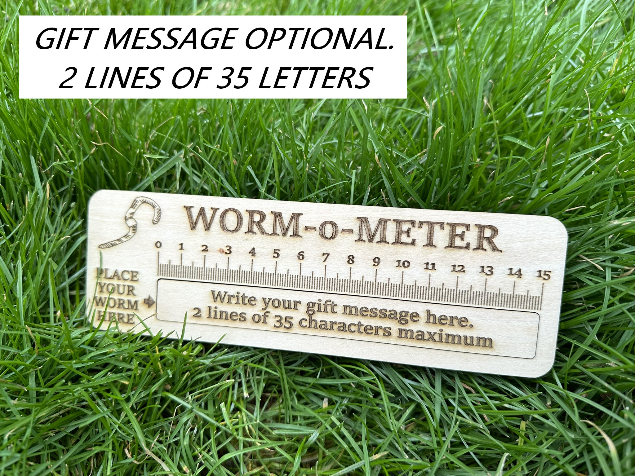 Worm Tape Measure/ruler and Snail Sizer - Combined Pack - Personalise ...