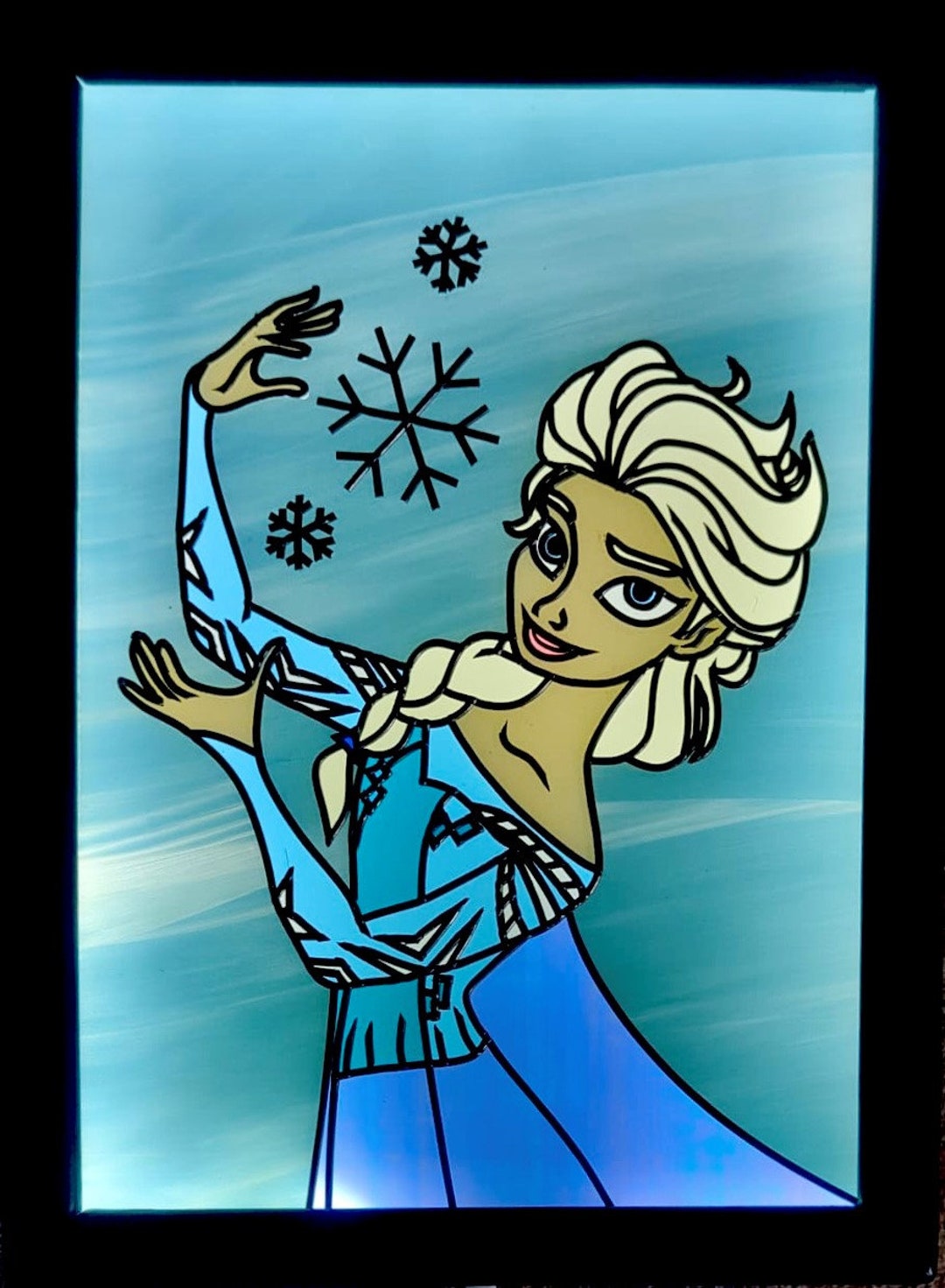 Disney's Frozen Light up Stained Glass Artwork - Etsy