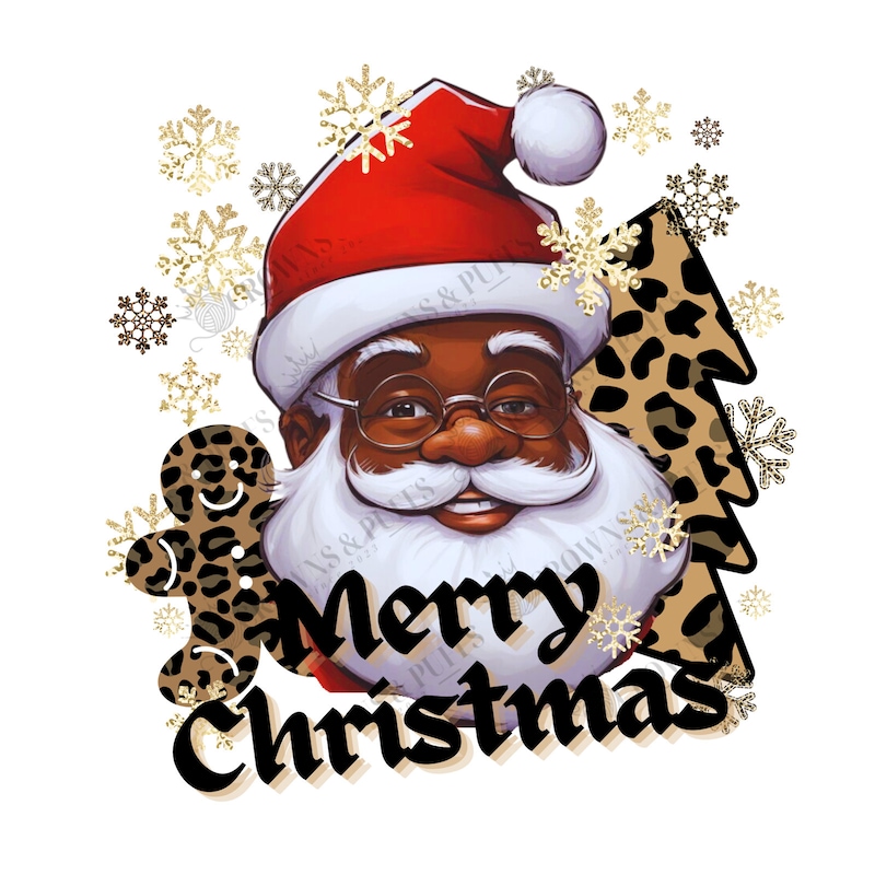 Black Santa Svg - Etsy