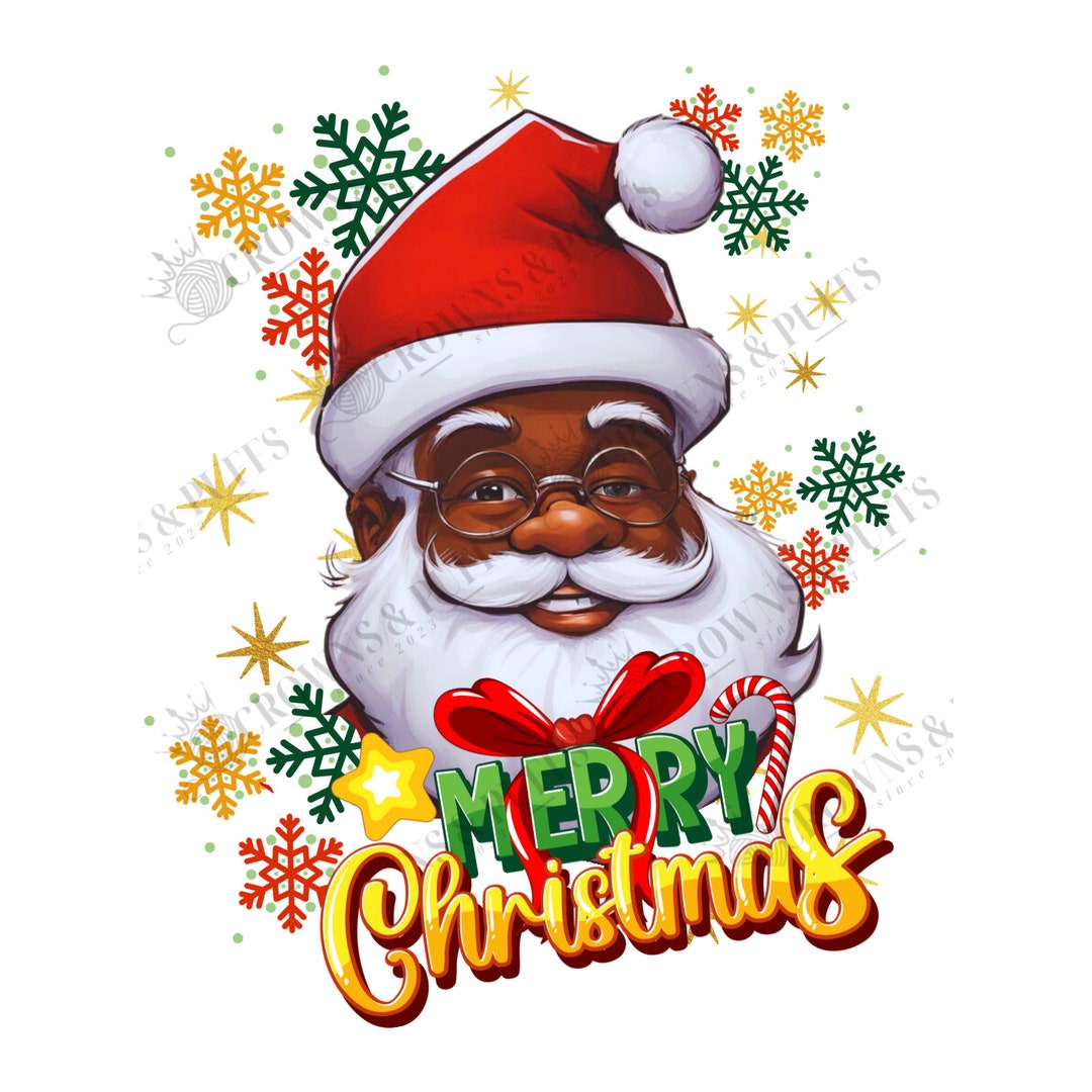 Black Santa, Black Christmas PNG, Santa Png, Black Santa, Christmas Png ...