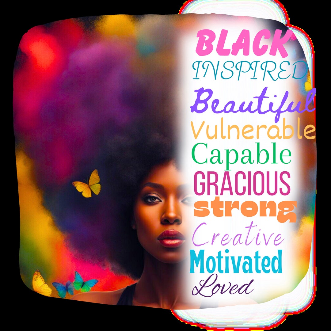 Afro Queen Transparent PNG, Black Women Gift, Sister Gift, Afro Fashion ...