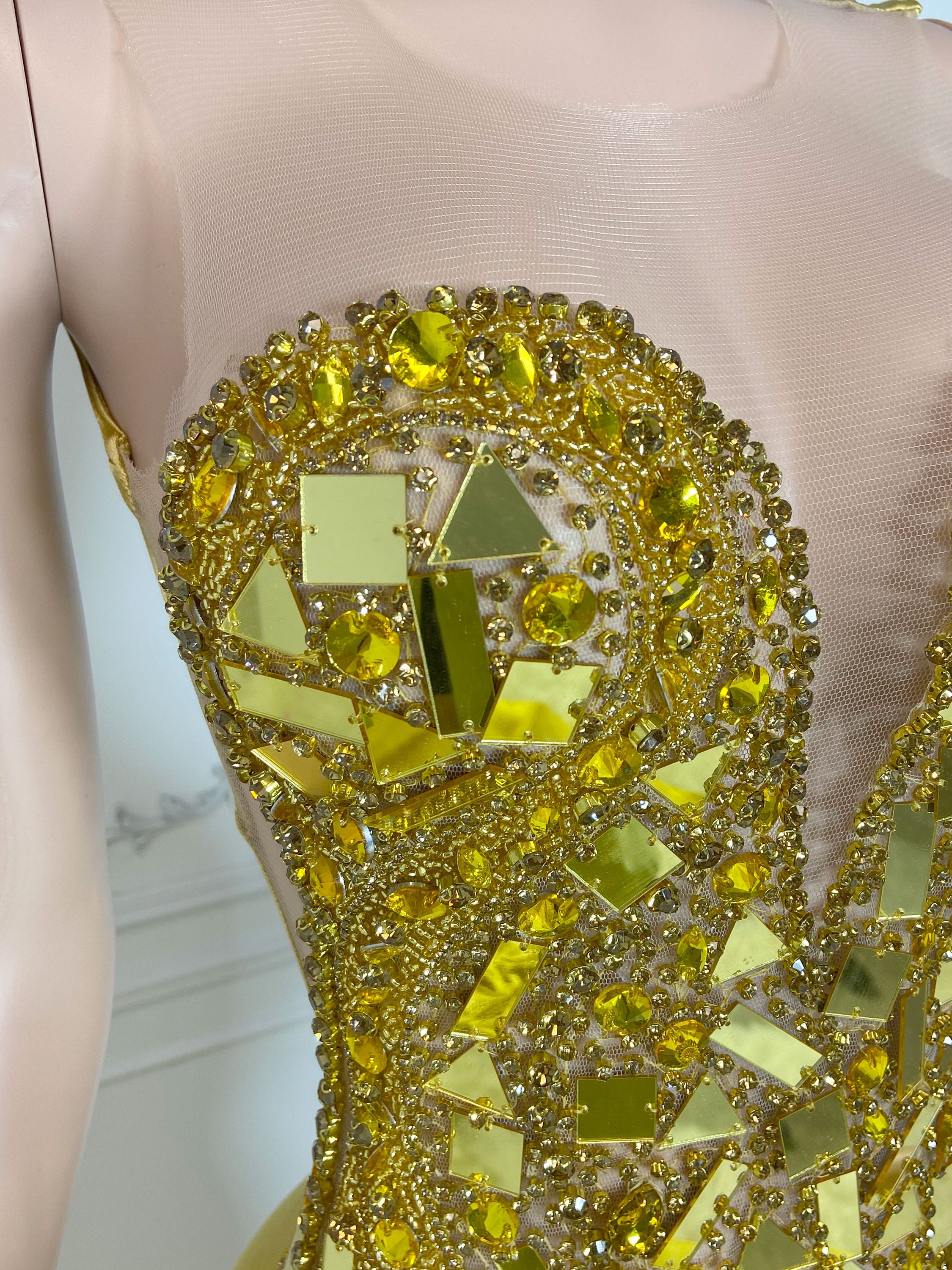 Golden Glow Splendor Yellow & Gold Women's Prom, Birthday Dress - Etsy