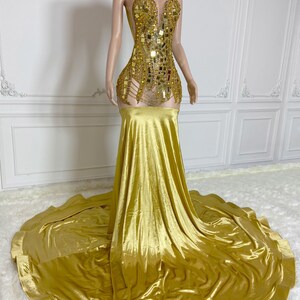 Golden Glow Splendor Yellow & Gold Women's Prom, Birthday Dress - Etsy