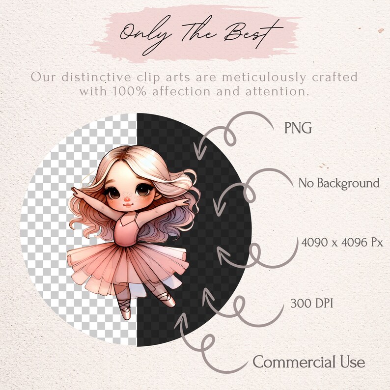 Pink Ballerina Clipart Bundle, Pink Ballet Png Set, Watercolor ...