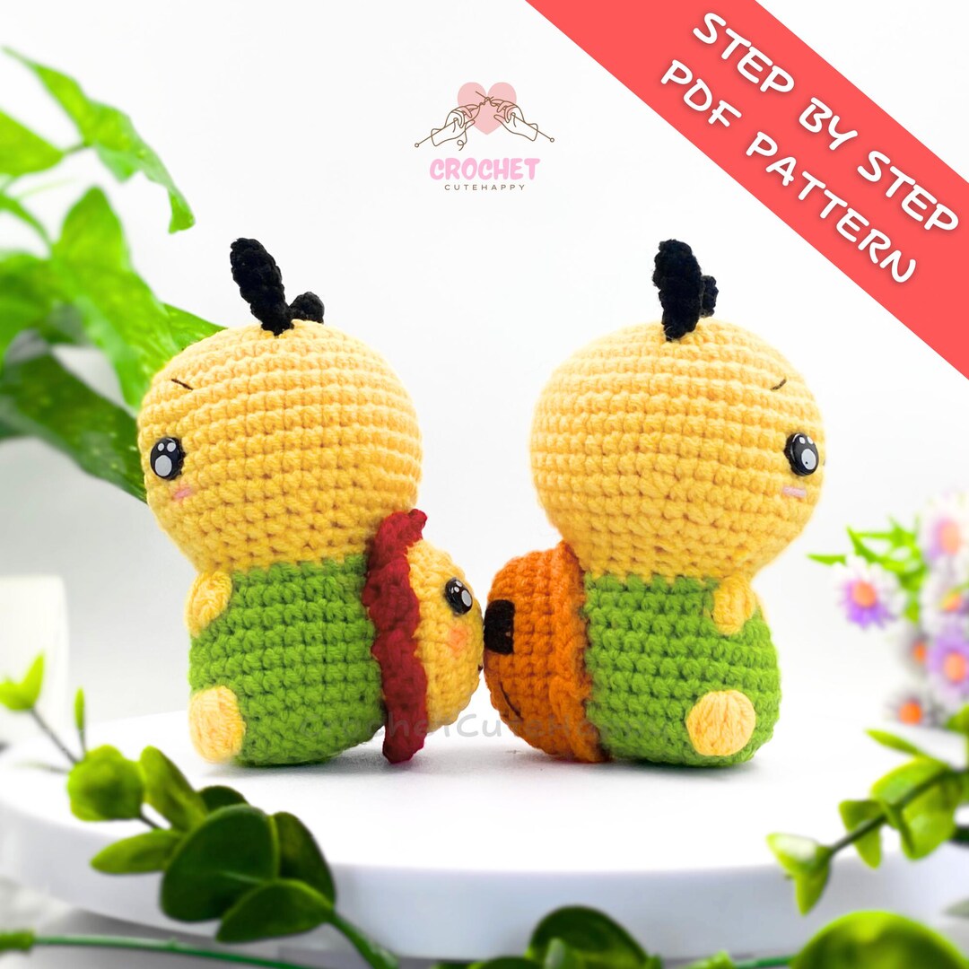 Low-sew, 2in1 Crochet Pattern, Turtle and Bee, Flower, Amigurumi Doll ...