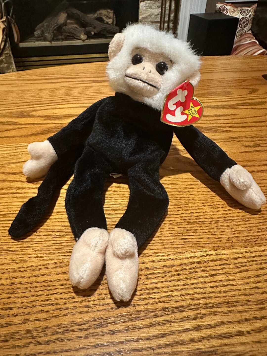 Vintage TY Beanie Babies Mooch the Monkey , Style Number 4224, Retired ...