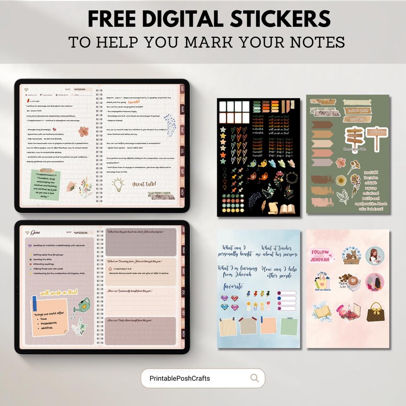 JW Digital Planner: Undated Personal Study & Meeting Notebook (digital ...