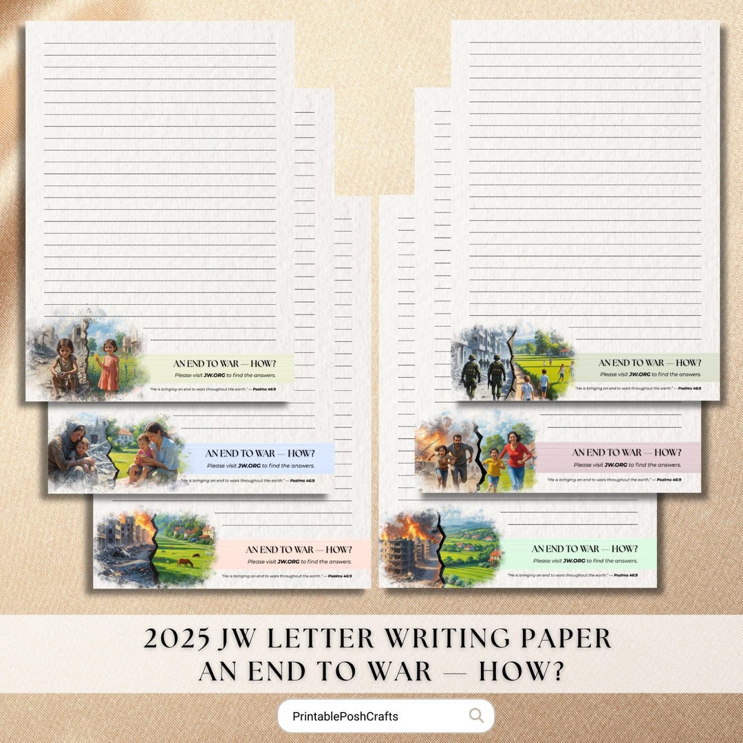JW Letter Writing Paper: September 2025 "end to War" Campaign ...