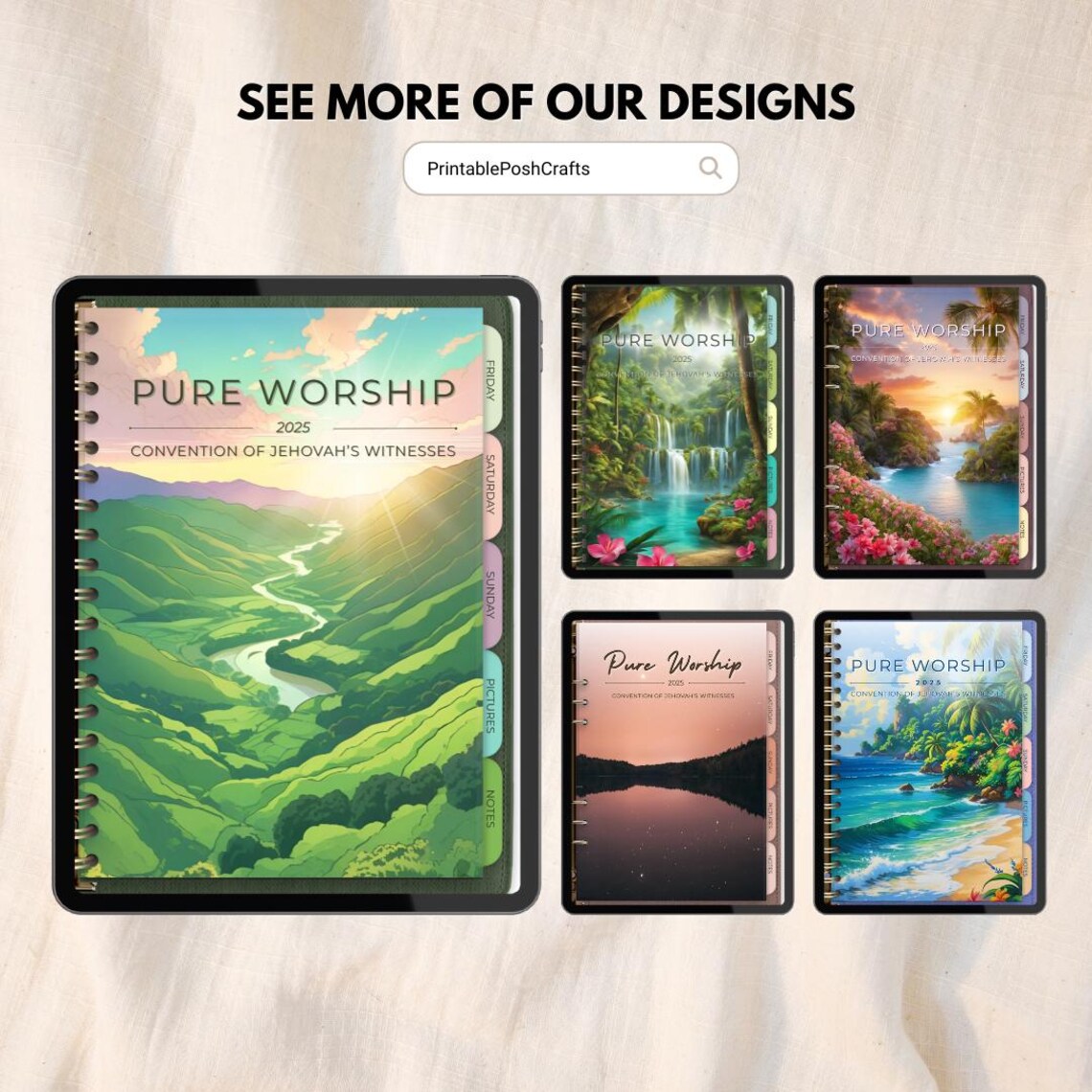 2025 Pure Worship JW Convention Digital Notebook for Goodnotes (digital ...