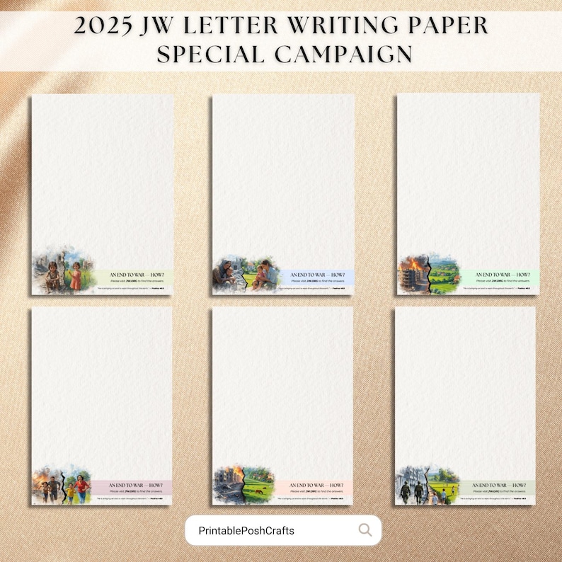 JW Letter Writing Paper: September 2025 "end to War" Campaign ...