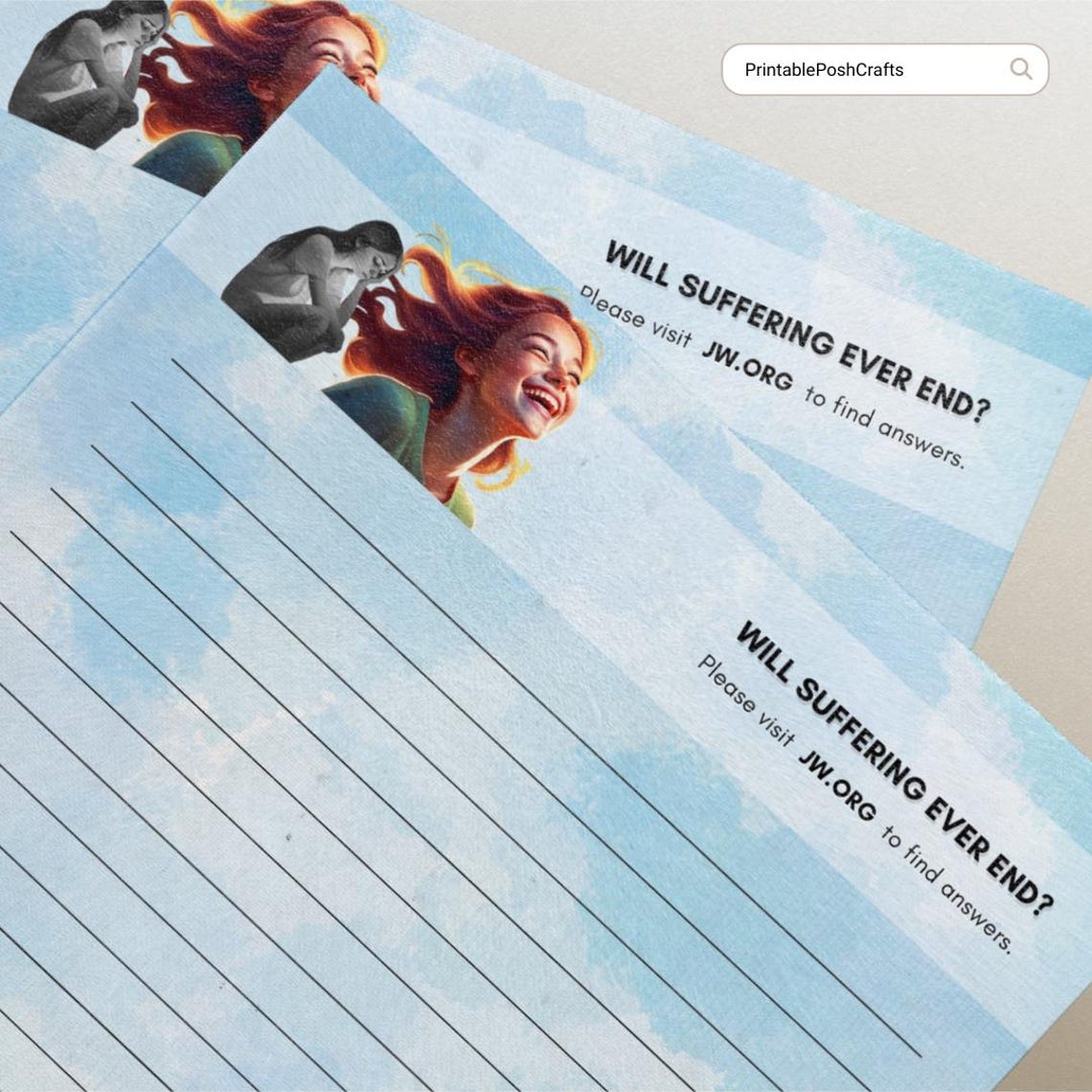 JW Letter Writing Paper: Tracts Edition, Lined & Unlined (printable ...