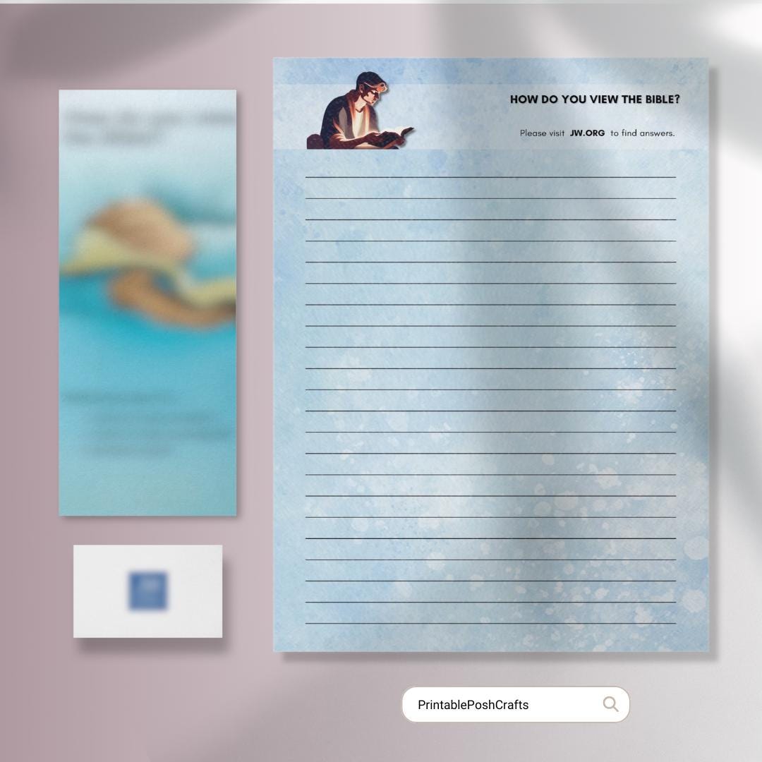 JW Letter Writing Paper Tracts Edition, Lined & Unlined (printable ...