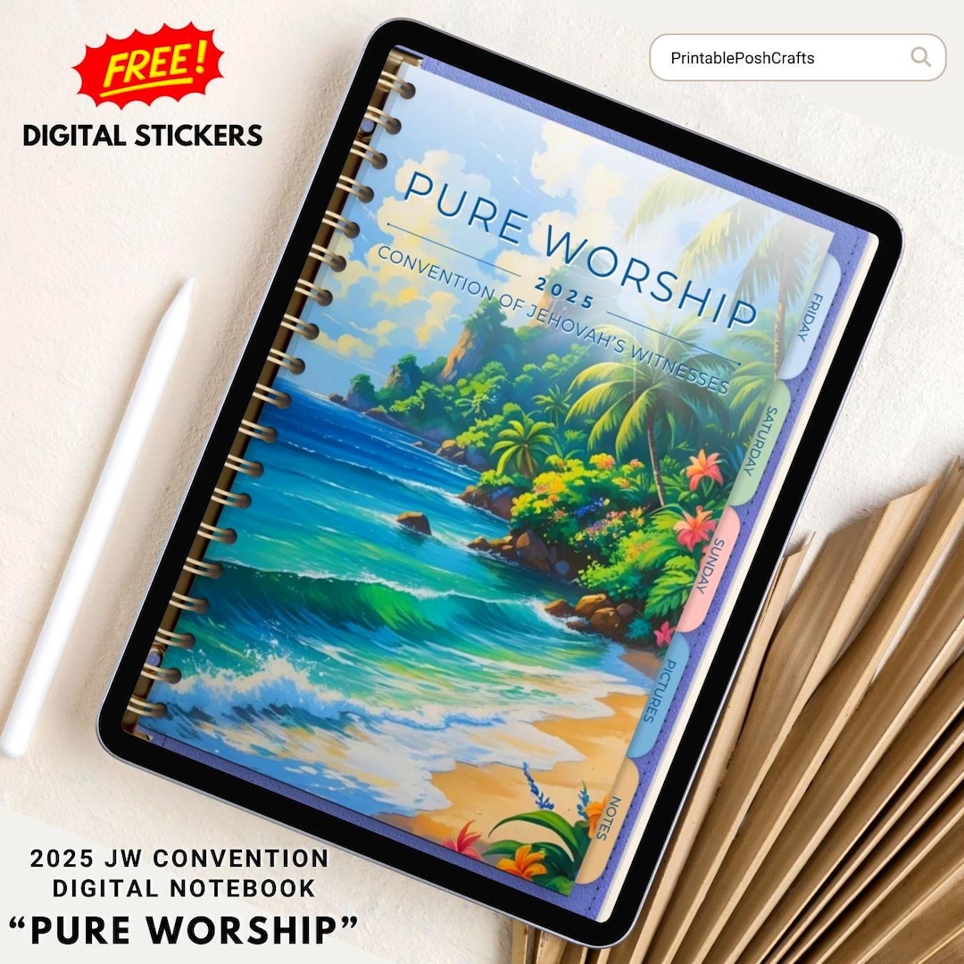 2025 Pure Worship JW Convention Digital Notebook for Goodnotes (digital ...