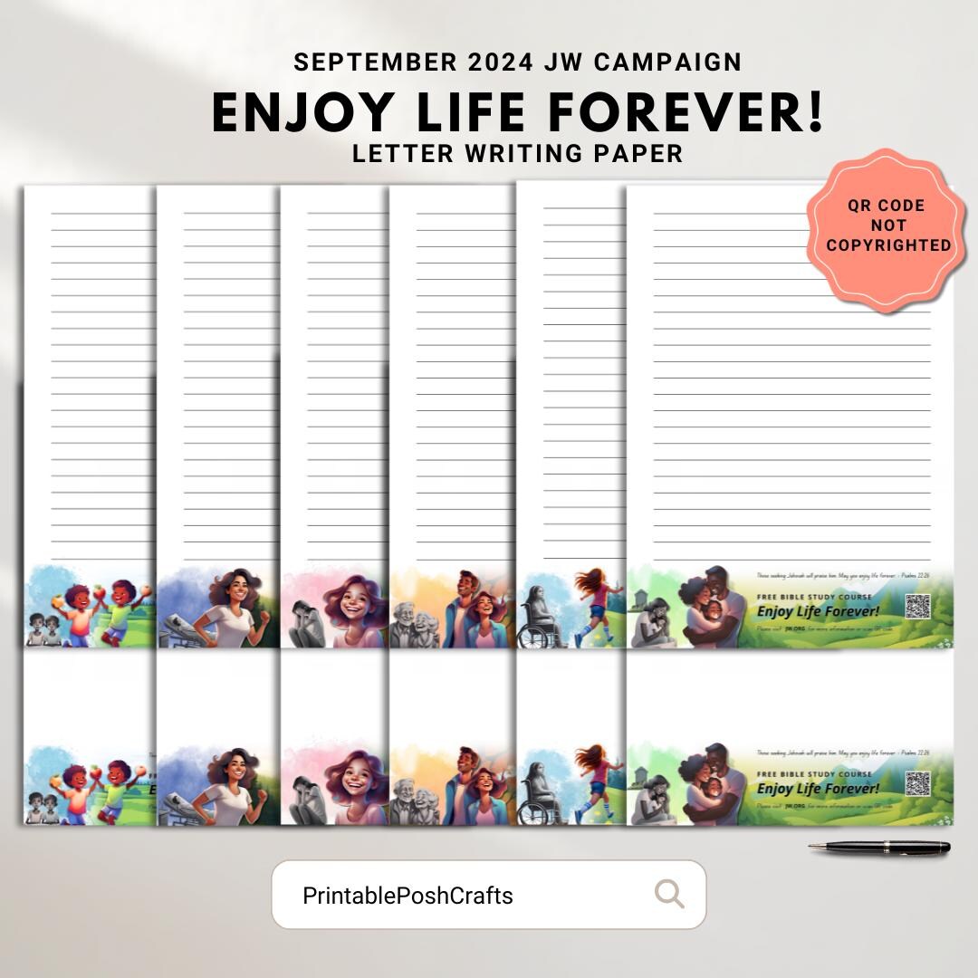 Enjoy Life Forever Letter Writing Paper: September 2024 Campaign ...
