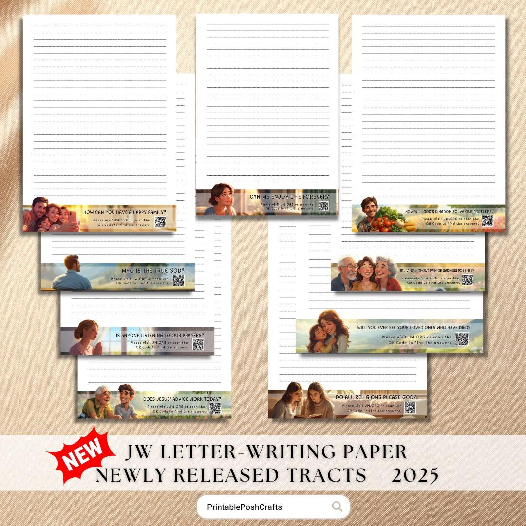 JW Letter Writing Paper: 9 New Tracts 2025 (digital Download) - Etsy