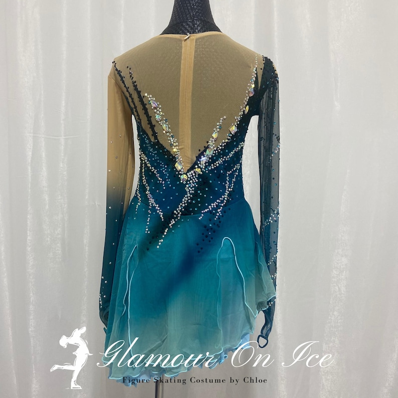 Dark Green Figure Skating Dress: Custom Competition Ice Skater Dress - Etsy