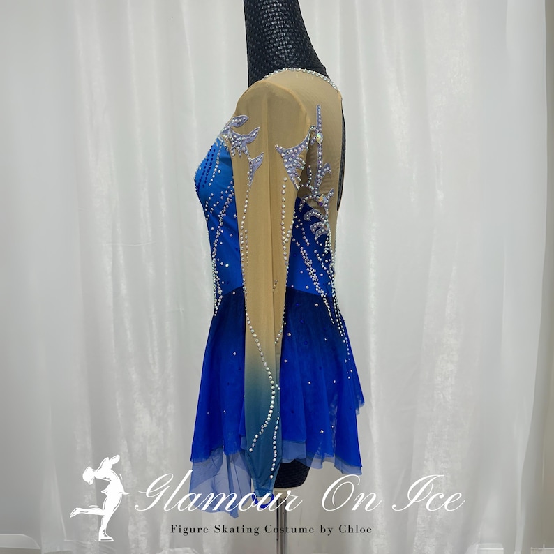Dark Blue Crystal Figure Skating Dress: Custom Competition Outfit - Etsy
