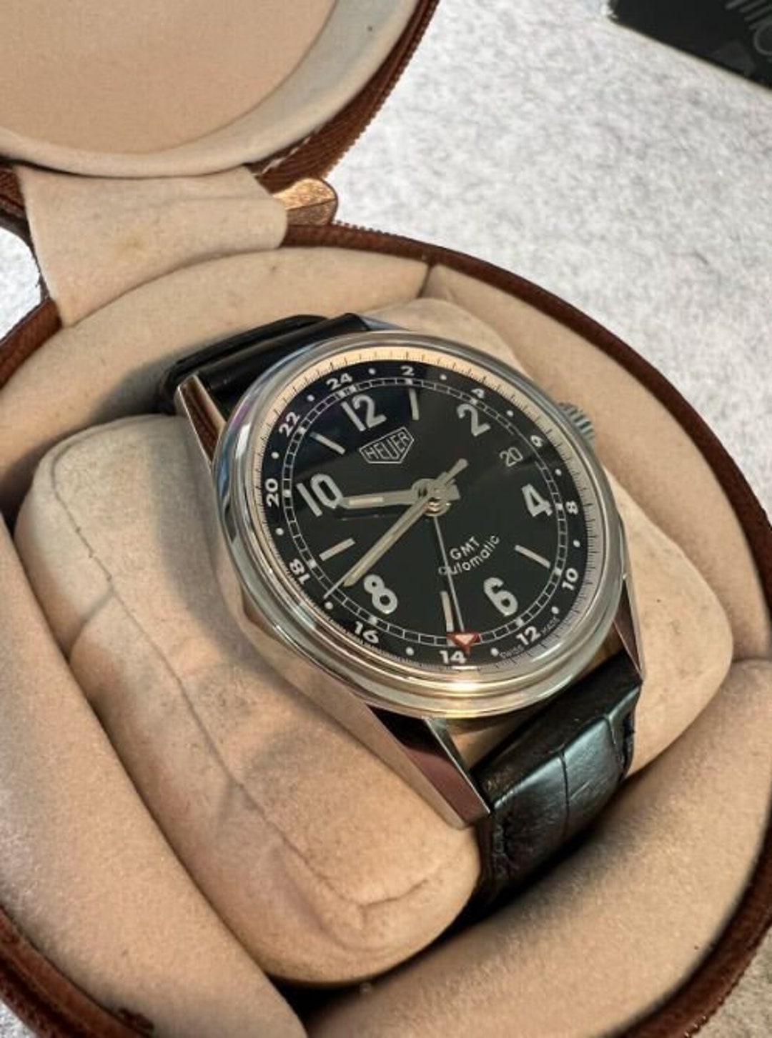 Tag Heuer Carrera Gmt 1964 Re-edition Men's Black Watch - Etsy