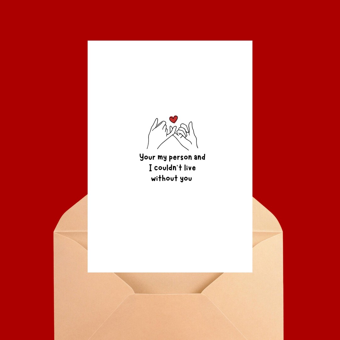 Personalised - Favourite Person Card - Friend - Partner - Family - Etsy