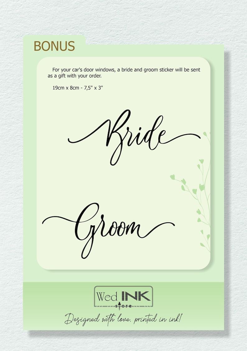 Just Married, Wedding Day | Customized Car Window Decal, Wedding Car ...