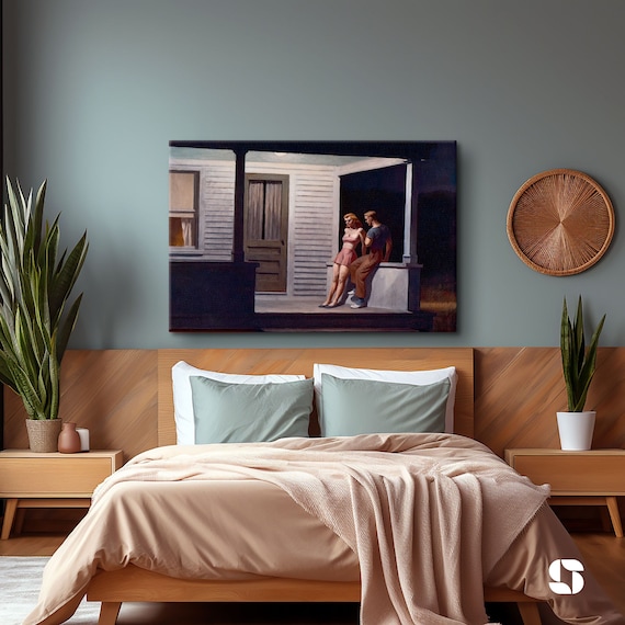 Edward Hopper Print Summer Evening by Edward Hopper Painting Famous Artwork Exhibition Poster Reproduction Modern Art Vintage Wall Art Etsy
