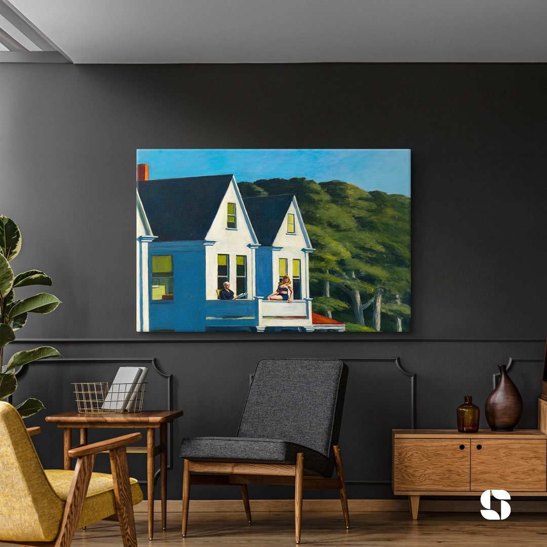 Edward Hopper Print, Girl the Girl Sitting on the Balcony by Edward ...