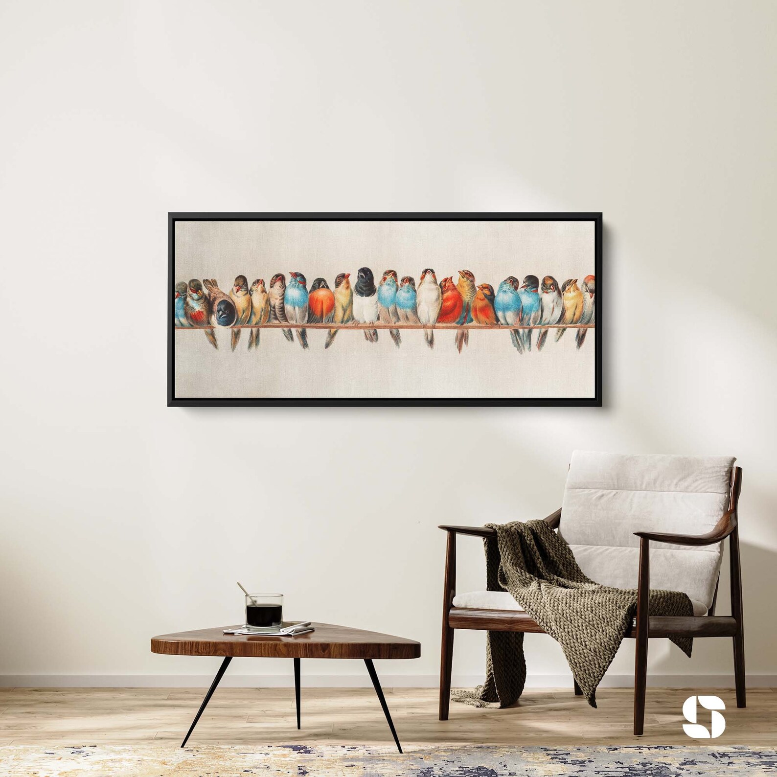 A Perch of Birds Print, Hector Giacomelli Canvas, Japanese Wall Art ...