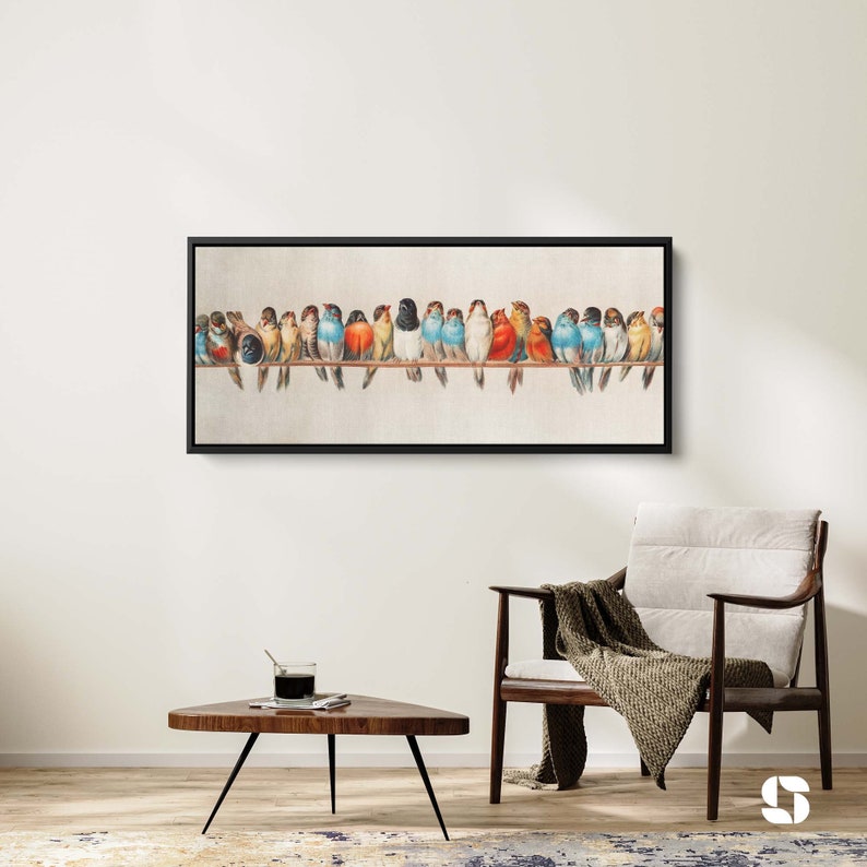 A Perch of Birds Print, Hector Giacomelli Canvas, Japanese Wall Art ...