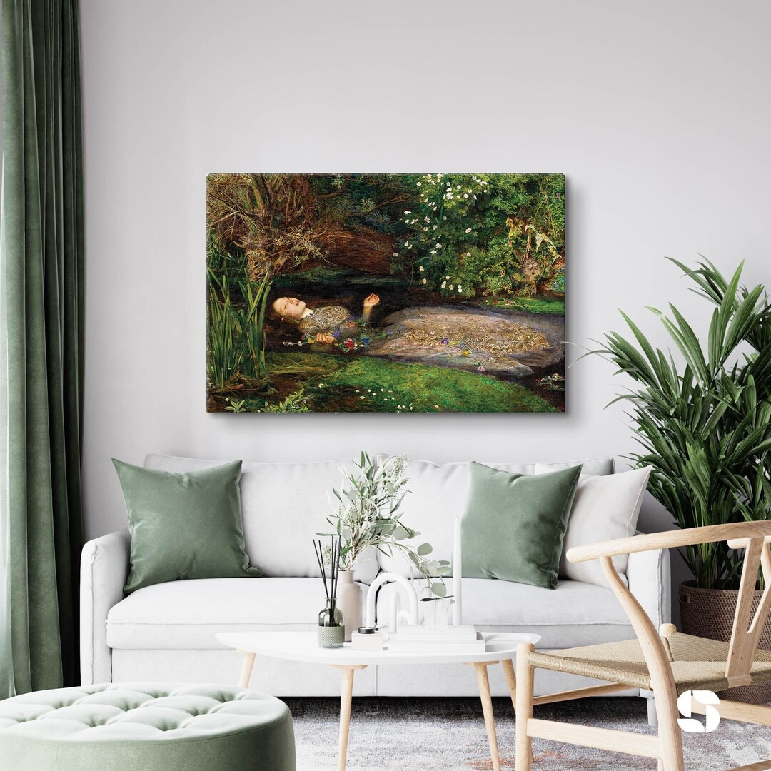 John Everett Millais Ophelia Canvas, Ophelia Print, John Everett ...