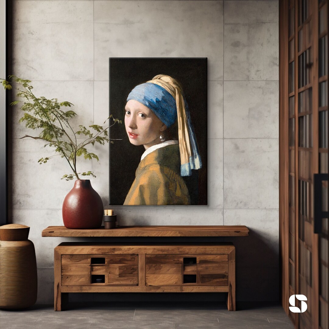 Girl With A Pearl Earring Canvas, Johannes Vermeer Print, Exhibition ...