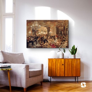 Adolph Menzel the Dinner at the Ball Canvas, Ballroom Party Print ...