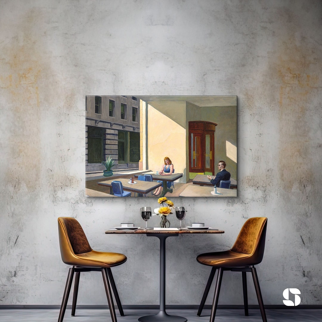 Edward Hopper Prints, Sunlight in a Cafeteria by Edward Hopper Painting ...