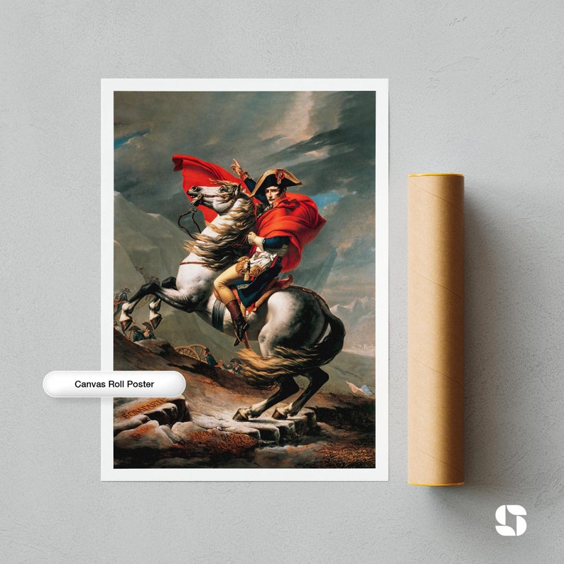 Napoleon Crossing the Alps by Jacques Louis David Canvas, Napoleon ...