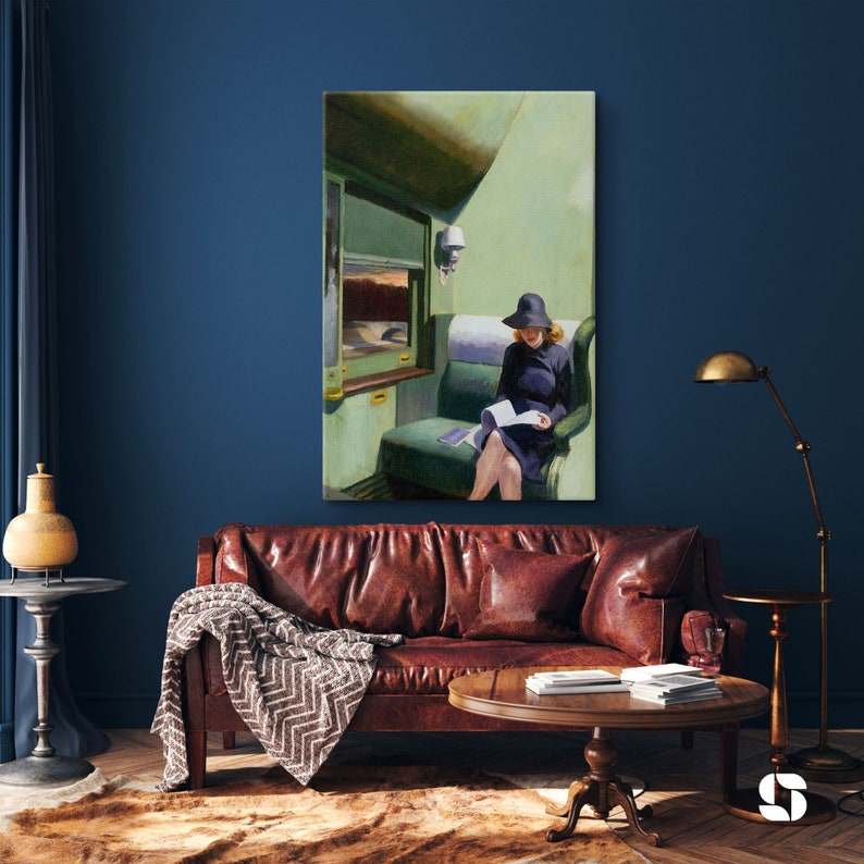 Edward Hopper Print, Compartment C Car by Edward Hopper Painting ...