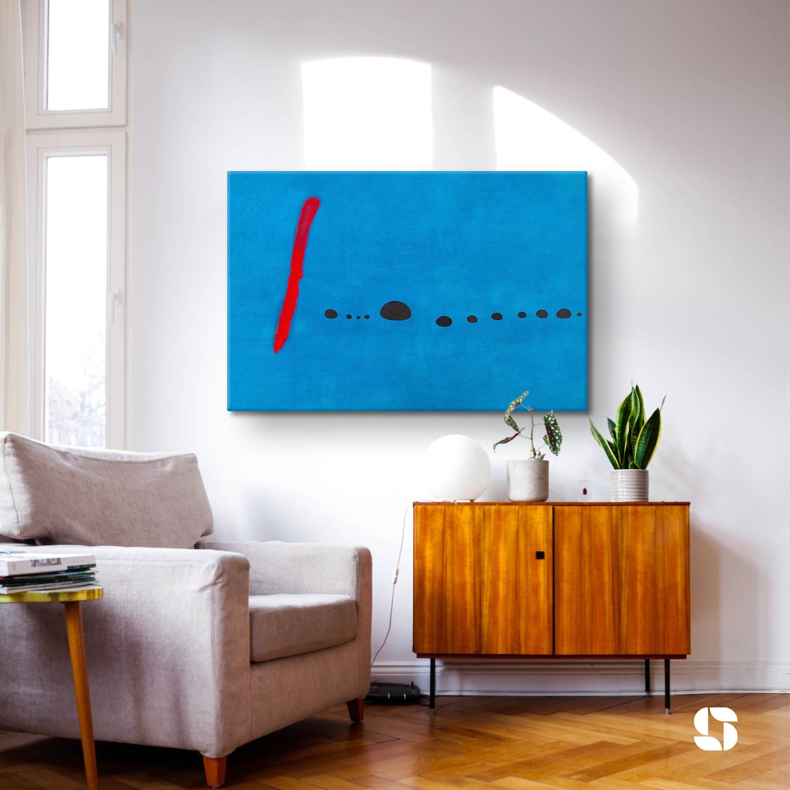 Joan Miro Blue II - Bleu 2 Canvas, Joan Miro Blue 2 Print, Exhibition ...