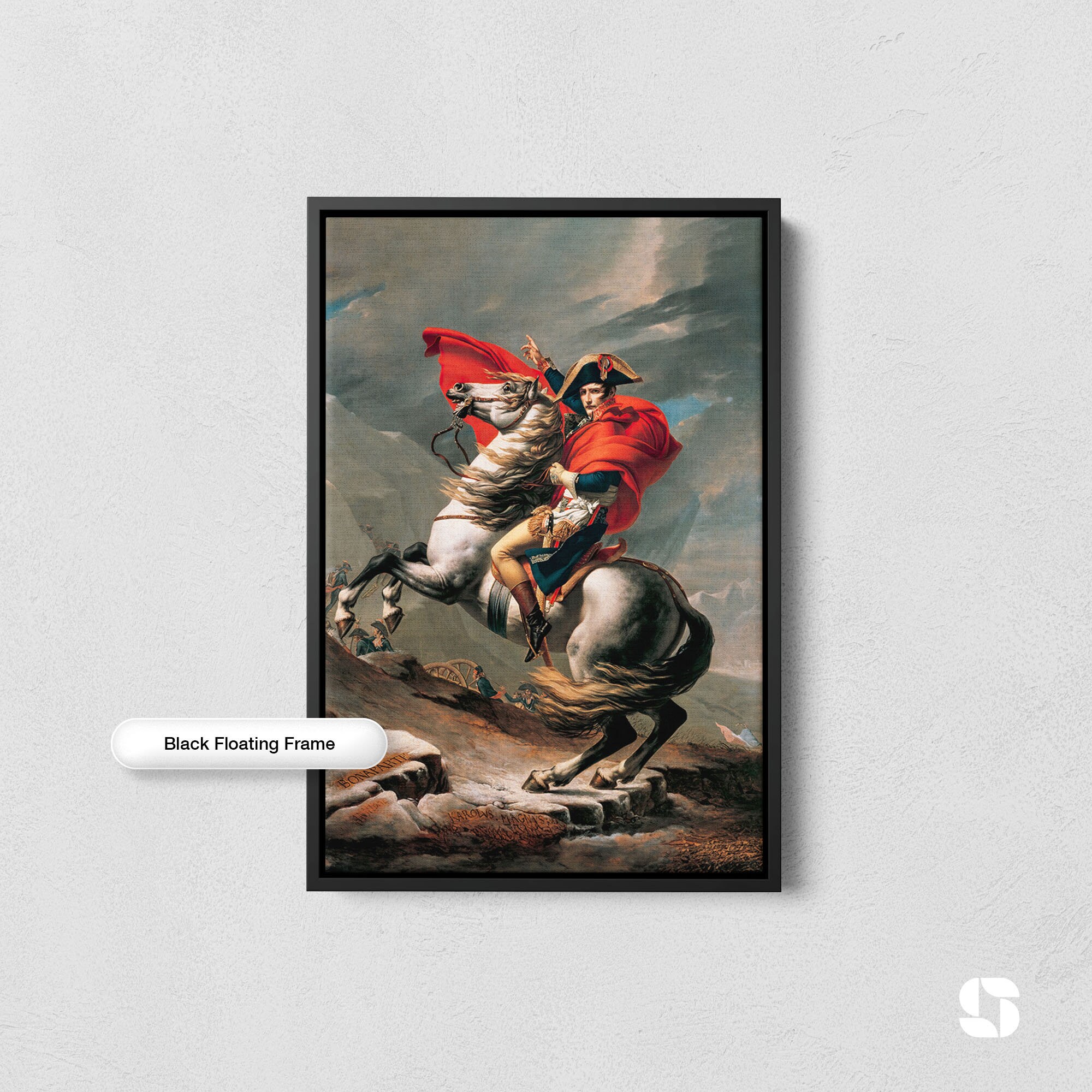 Napoleon Crossing the Alps by Jacques Louis David Canvas, Napoleon ...